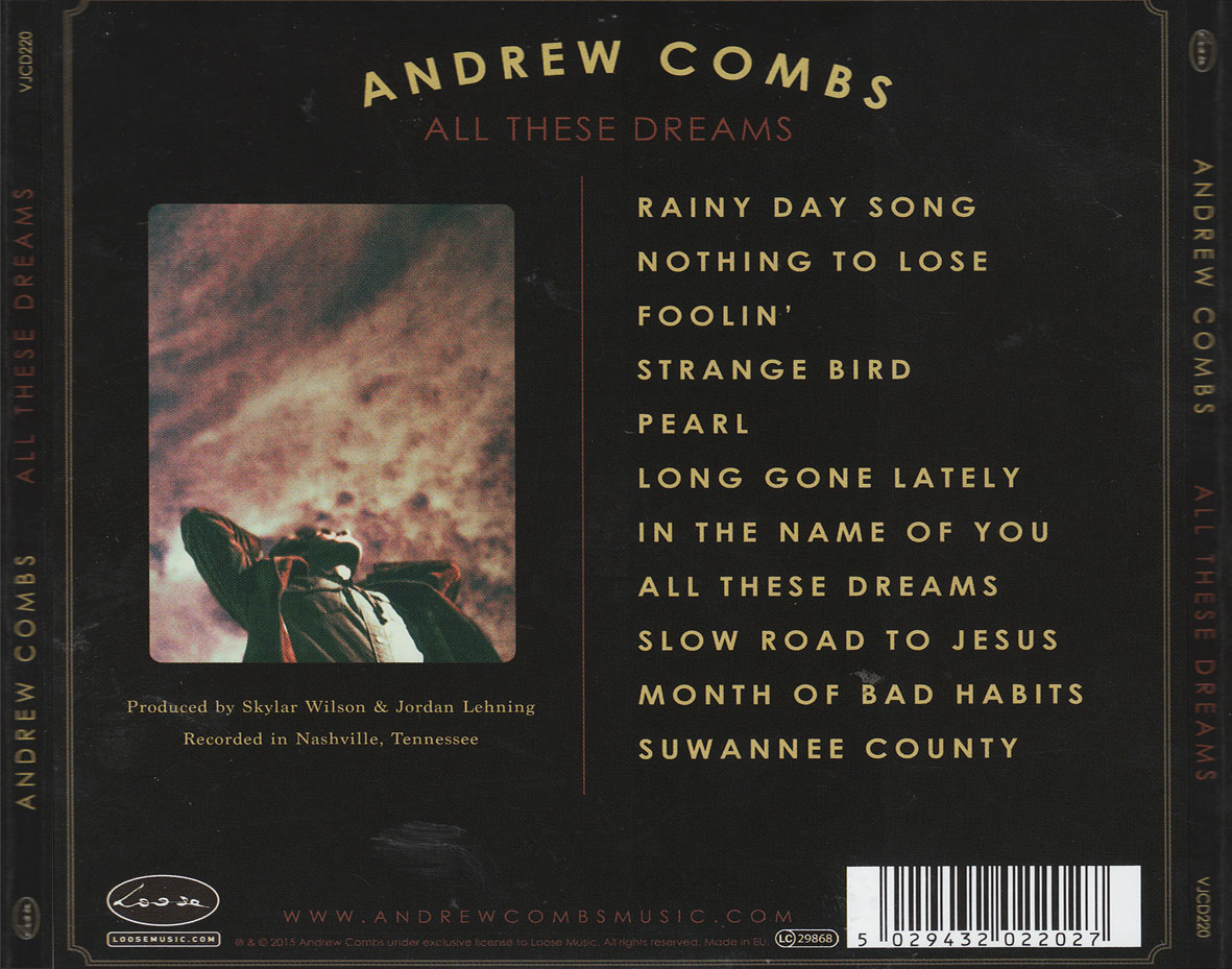 Carátula Trasera de Andrew Combs - All These Dreams - Portada