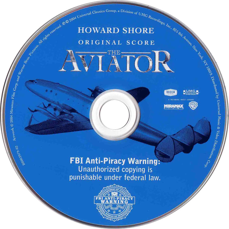 Car tula Cd de Bso El Aviador (The Aviator) (Score) - Portada