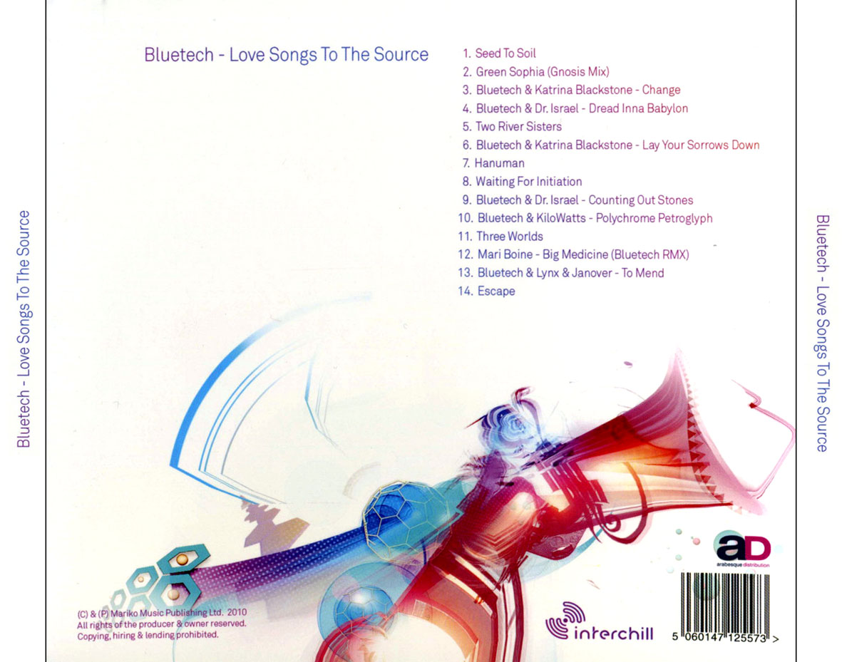 Car tula Trasera de Bluetech - Love Songs To The Source - Portada