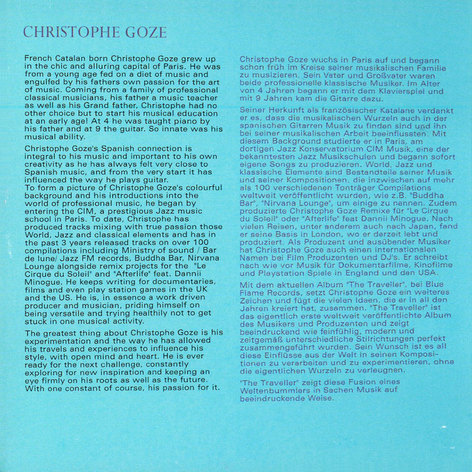 Car tula Interior Frontal de Christophe Goze - The Traveller - Portada