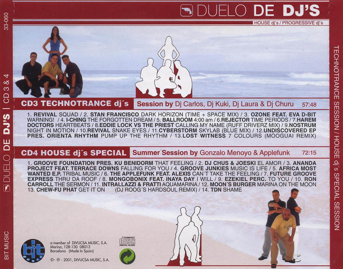 Car tula Trasera de Duelo De Dj's Volumen 2 Cd 3 Y 4 - Portada