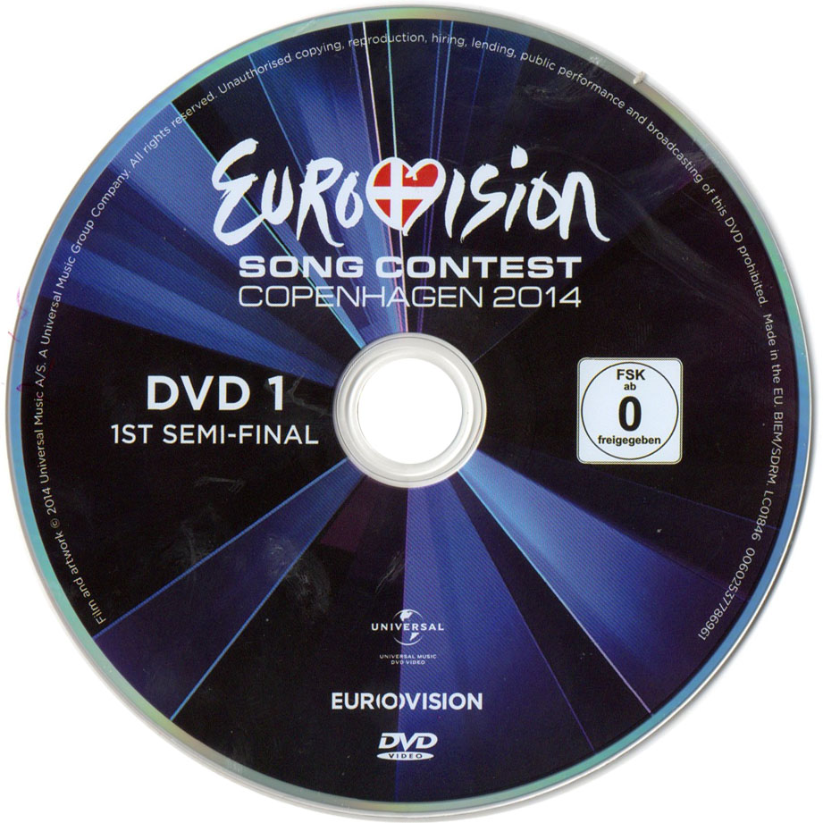 Car tula Dvd1 de Eurovision Song Contest Copenhagen 2014 (Dvd) - Portada