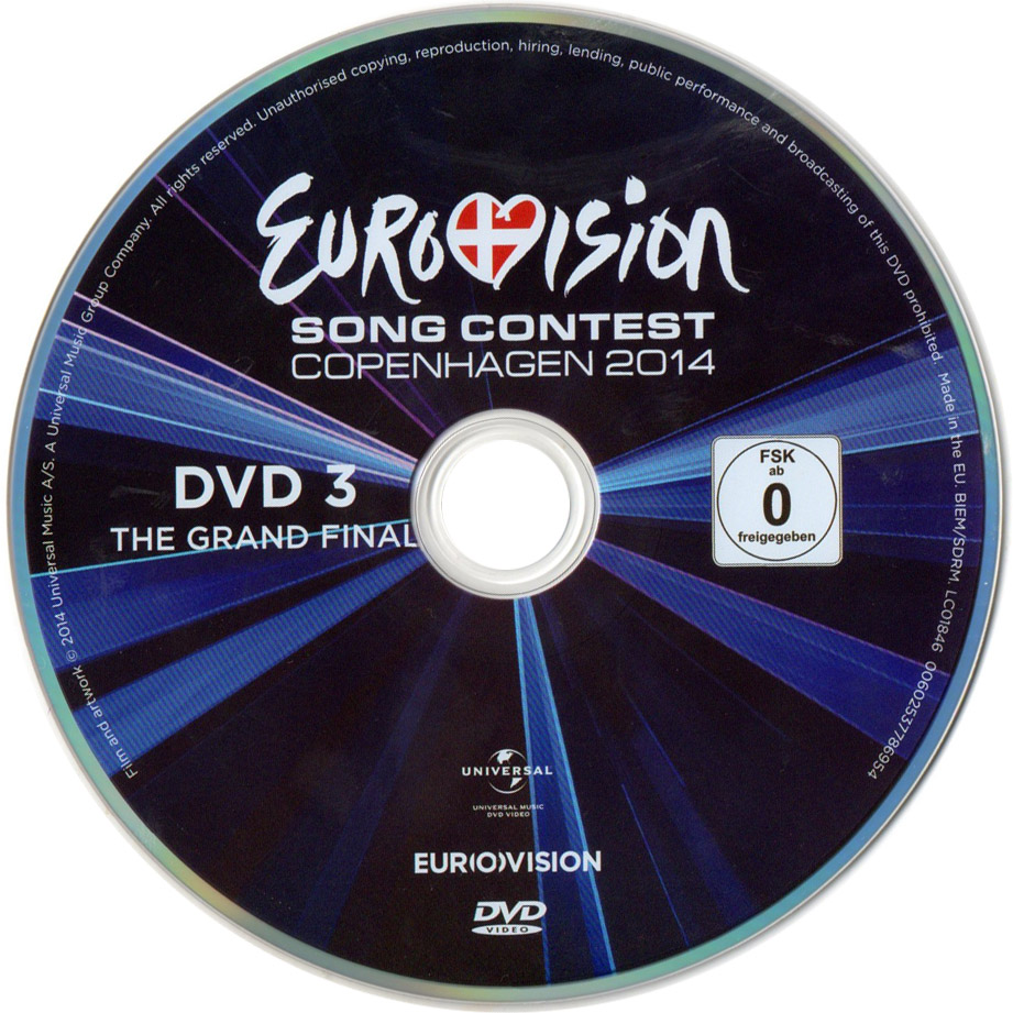 Car tula Dvd3 de Eurovision Song Contest Copenhagen 2014 (Dvd) - Portada