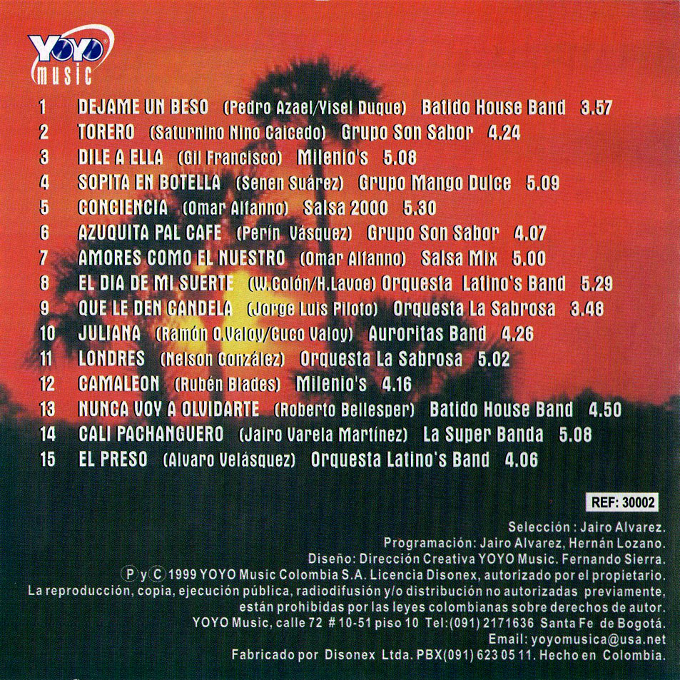 Car tula Interior Frontal de Hits Inmortales De La Salsa Cd 2 - Portada