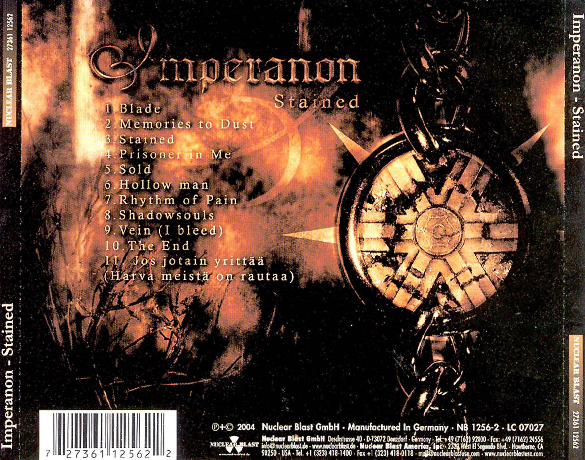 Car tula Trasera de Imperanon - Stained - Portada