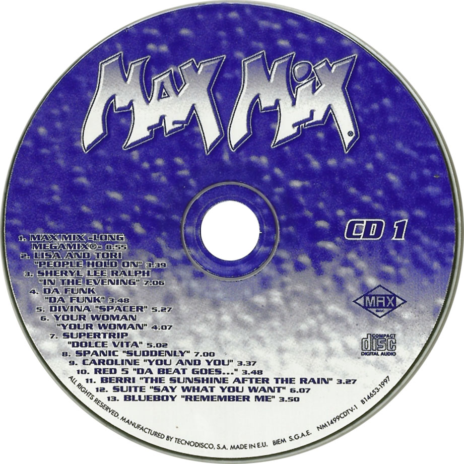 Car tula Cd1 de Max Mix: El Autentico Megamix - Portada