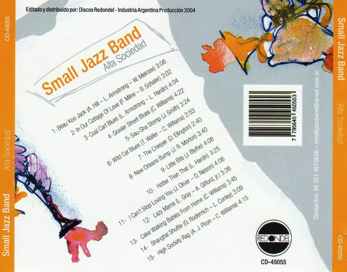 Car tula Trasera de Small Jazz Band - Alta Sociedad - Portada