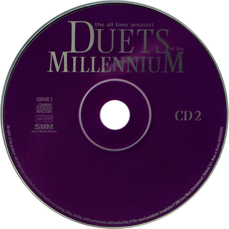 Car tula Cd2 de The All Time Greatest Duets Of The Millennium - Portada
