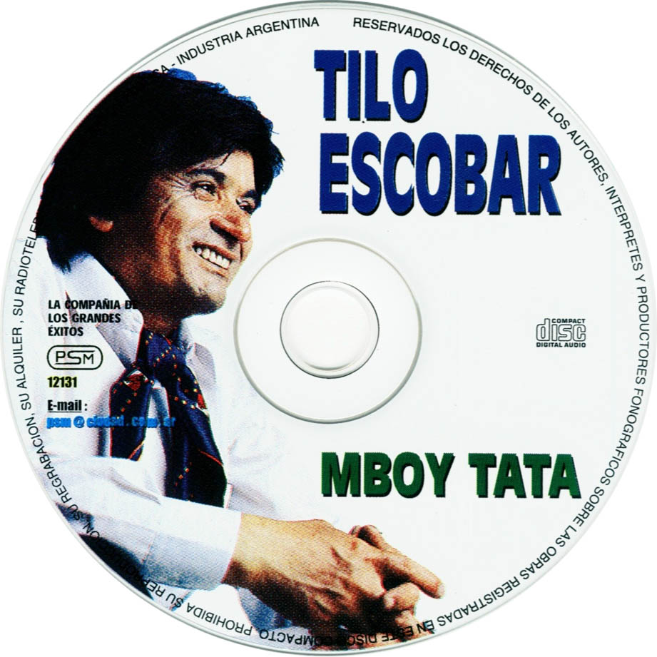 Car tula Cd de Tilo Escobar - Mboy Tata - Portada