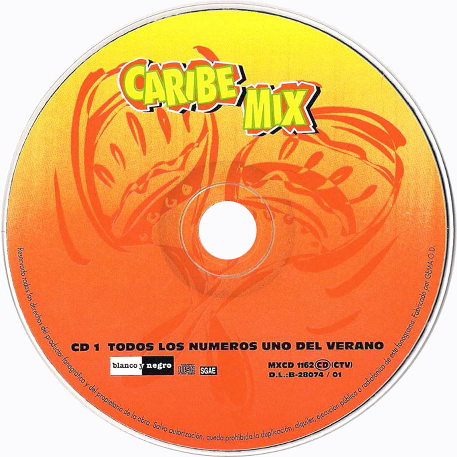 Car tula Cd1 de Todos Los N 1 Del Caribe Mix 2001 - Portada