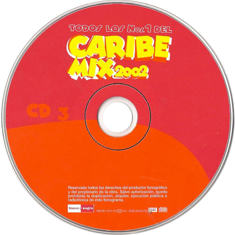Car tula Cd de Todos Los N 1 Del Caribe Mix 2002 Cd 3 - Portada