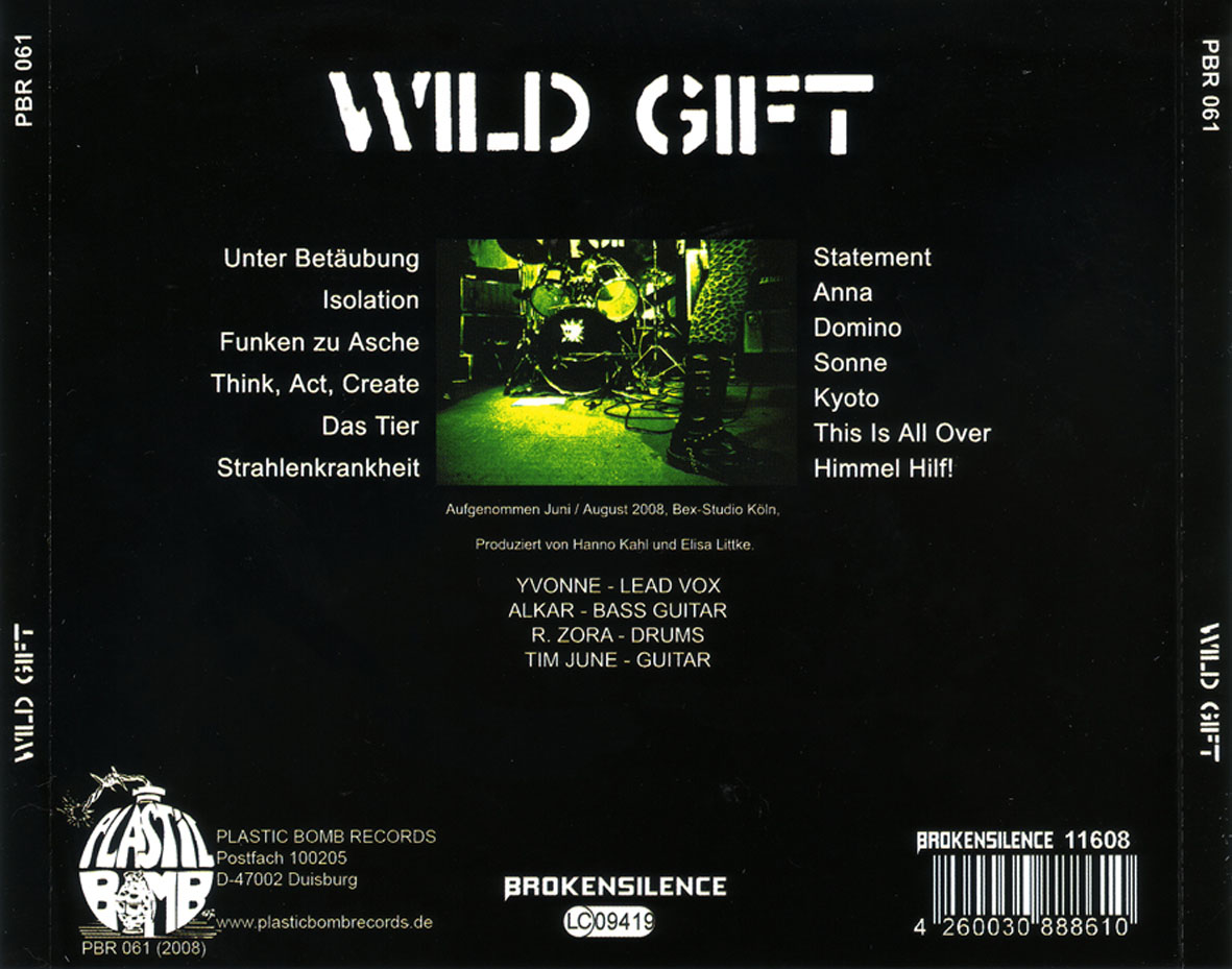 Car tula Trasera de Wild Gift - Wild Gift - Portada